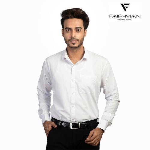Buy MAN-CHESTER Men Solid Formal White Shirt () Online at Best Prices ...