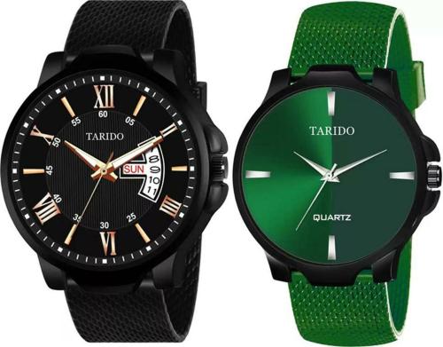 Buy Tarido Analog Blue Dial Blue Strap Watch For Boys And Girls (Pack ...