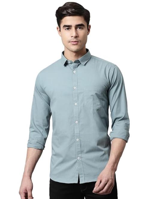 Buy Squeezershirts Men's Cotton Shirt | Casual | Plain | Full Sleeve | Regular Fit Shirt (Dusty ...