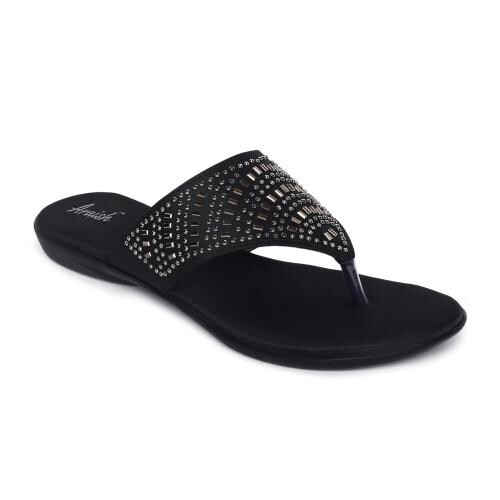 Buy Araish Women Chappals| Lightweight | Comfortable | All-time wear|AR-1060/BLACK Online at ...