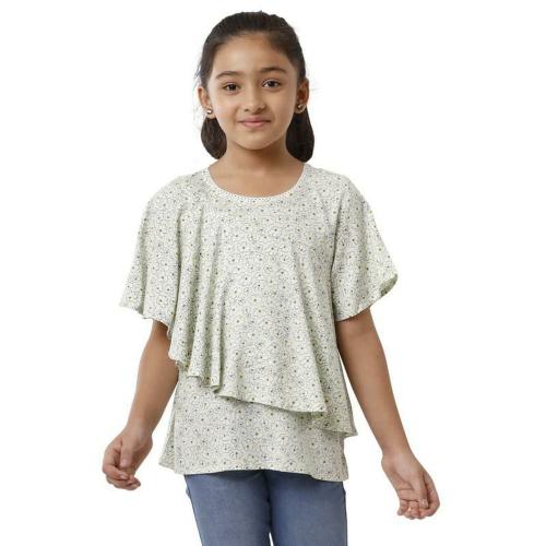 Buy De Moza Girls Light Green Printed Rayon Top - 12 to 13 Years Online ...