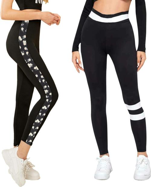 Buy ALISBA Women Multicolor Striped Lycra Blend High Rise Jeggings (XL ...