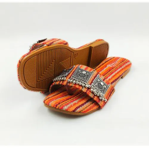 Buy Sayera Orange Ethnic Sandal For Girls &Women | Stylish Fashion ...