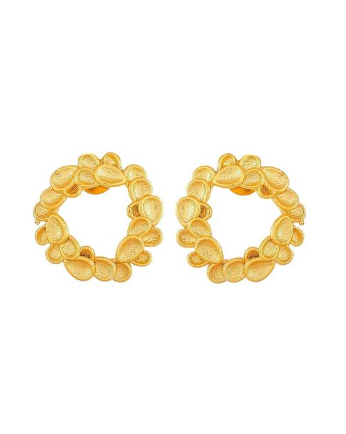 Buy Silvermec Design Designer Circular Gold (Women) Dangler Earrings ...