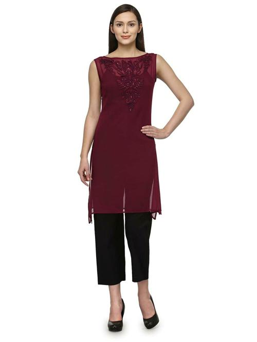 Buy Tunic Nation Women Maroon Top Online at Best Prices in India - JioMart.