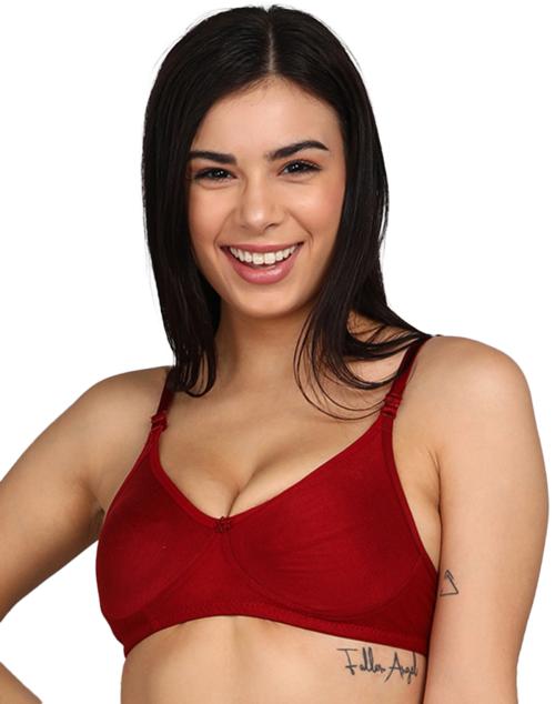 Buy SheBae Women Cotton Undergarments Padded Non-Wired Regular Everyday Bra for Girls Daily Use ...