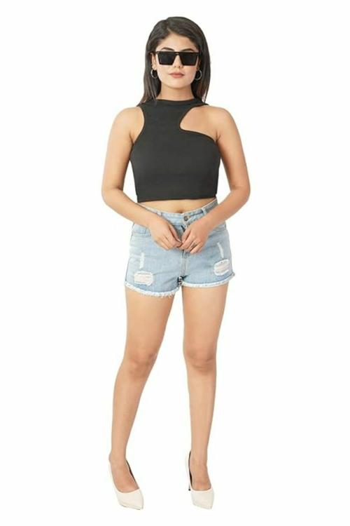 Buy SEMBLANCE Women Tank Tops Cut Out Summer Crop Top Womens Clothing ...