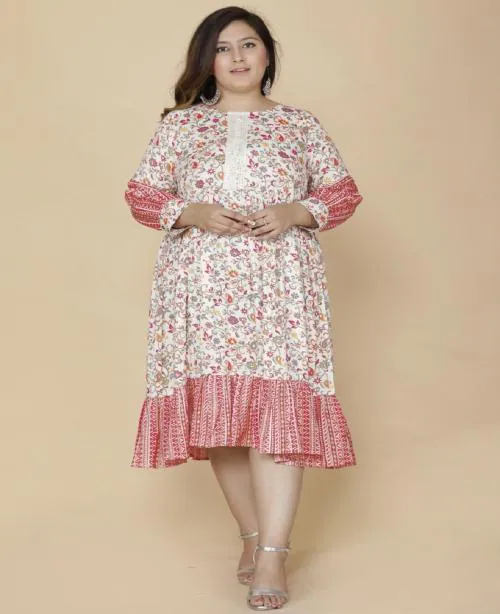 Buy madam PLUS Capsule Tunic Knee Length Frock Suitable for Plus-Size ...
