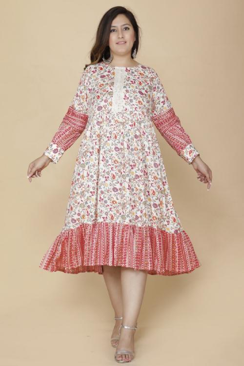 Buy madam PLUS Capsule Tunic Knee Length Frock Suitable for Plus-Size ...