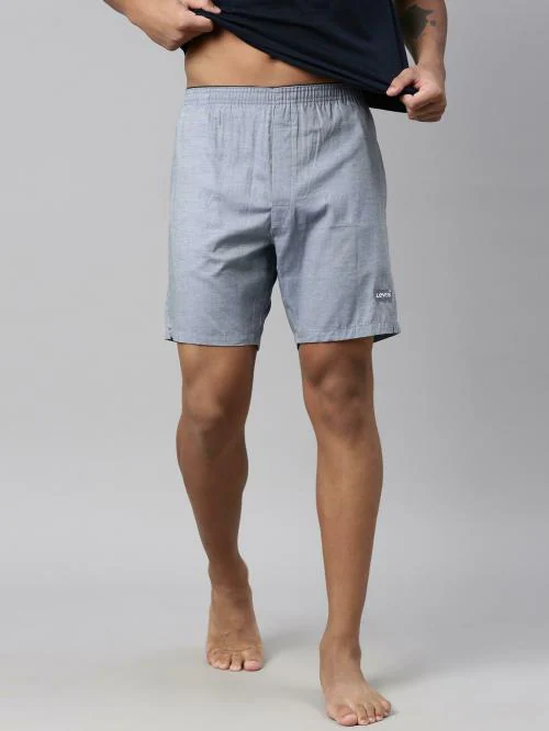 Buy Levi's Men's Denim Melange Solid Cotton Boxers Online at Best ...
