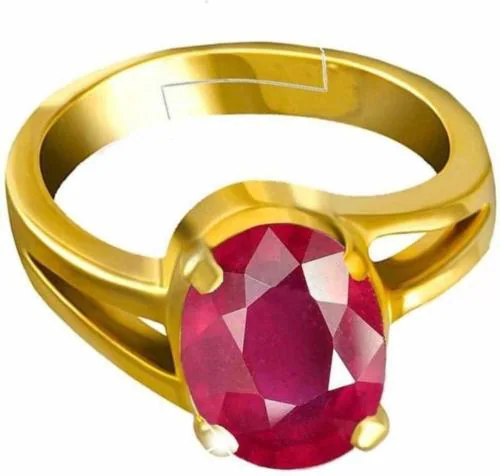Buy Chopra Gems & Jewellery Gold Plated Brass Ruby Manik Panchdhatu Stone Ring (Men and Women ...
