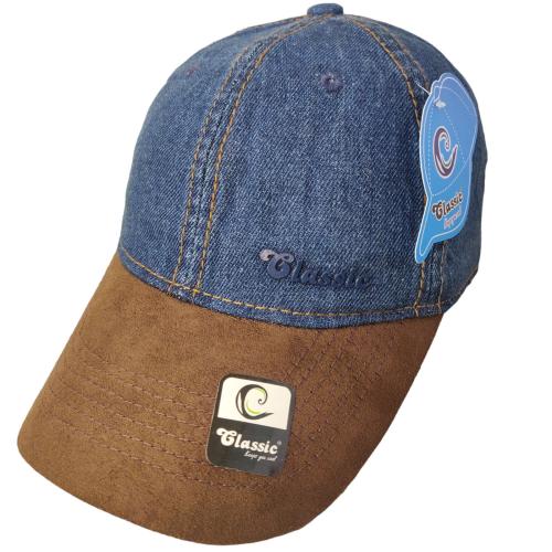 Buy Classic - Blue Denim Caps With a Beautiful Tan Suede Brim Online at ...