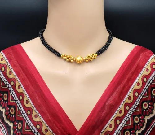 Buy Soni Jewellery Maharashtrian Tanmaniya Wedding marathi Mani Mala ...