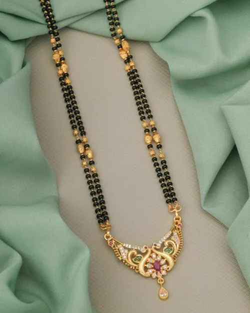 Buy KIEICE One Gram Brass & Gold Plated Mangalsutr Tanmaniya ...