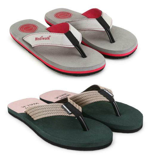 Buy Mediwalk's EVA|Premium|Comfort - Pack of 2 Slippers/Flipflops For ...