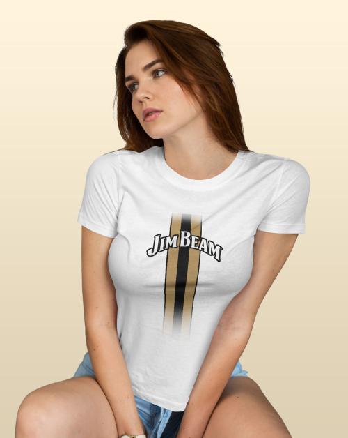 Buy Macmerise Jim Beam Raspberry White T-shirt for Womens Online at ...