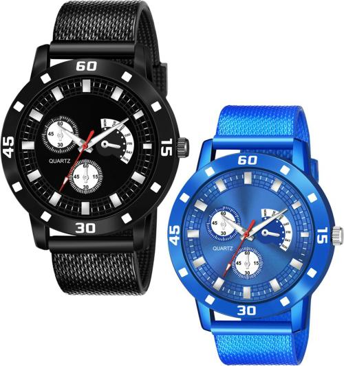 Buy Crab Analog Multicolor Dial Multicolor Strap Watch For Men (Pack Of ...