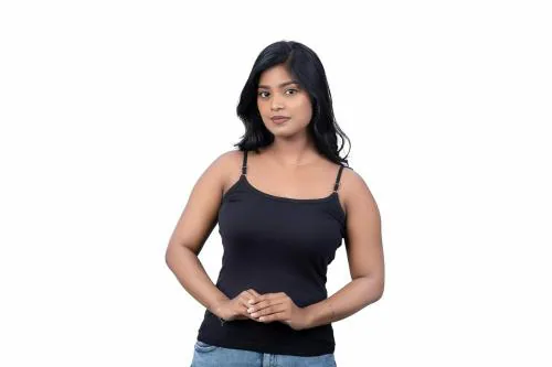 Buy UNSANELY Women's Regular Fit Adjustable Strap 100% Cotton Camisole ...