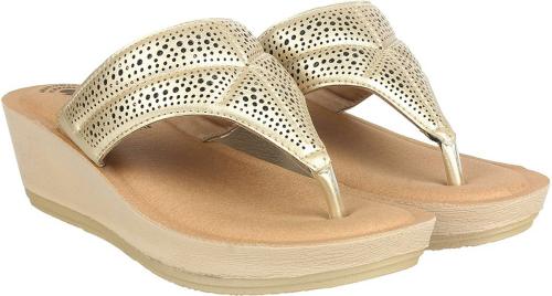 Buy Inblu Women Gold Flats Sandal (3) Online at Best Prices in India ...