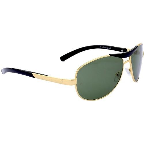 Buy Crazywinks Green Lens Golden Frame Aviator Sunglasses for Men and ...