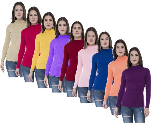 Buy IndiWeaves Women Woollen Warm Full Sleeves High Neck Skivvy (Pack ...