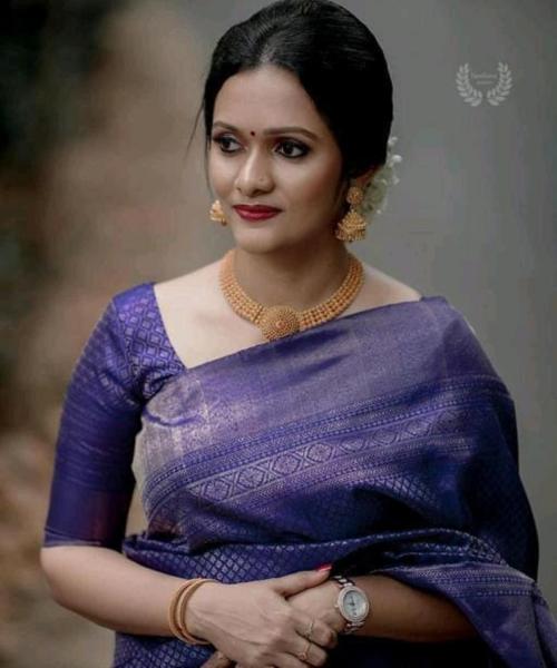 Buy CREATION BAZAAR NC27_KRUPA BLUE SAREE Beautiful Art Silk Jacquard Border Saree for Women ...