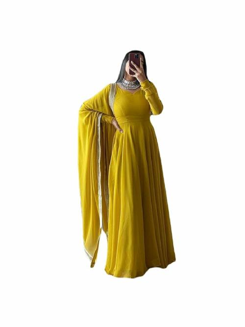 Buy NAIYAA FASHION Women's Georgette Solid Sweetheart Neck Full Sleeve ...