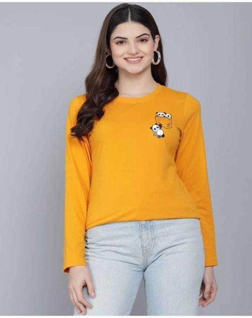 Buy TUSI Solid WomenRound Neck T Shirt Online at Best Prices in India ...