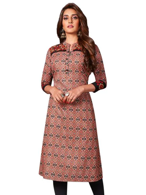 Buy Jevi Prints Women's Pure Cotton Printed Kurti Online at Best Prices ...