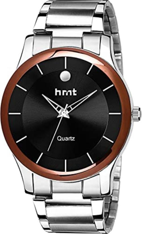 Buy hrnt Analog Black Dial Silver Strap Watch for Men (HMTS-B9038 ...