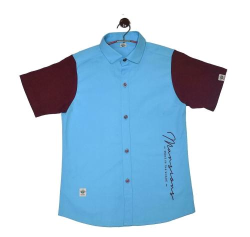 Buy Made in the Shade Boys Firozi Solid Shirts Online at Best Prices in ...