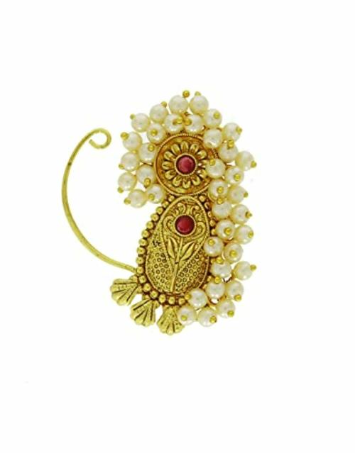 Buy Anuradha Art Jewellery Women Gold Plated Metal Nath Online at Best Prices in India - JioMart.