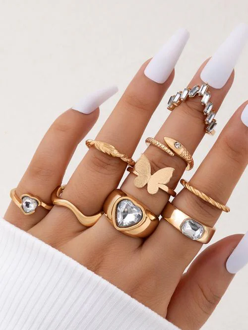 Buy Scintillare by Sukkhi Modern Gold Plated Adjustable Finger Ring ...