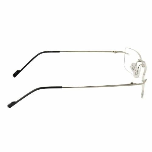 Buy Magjons Silver Rimless Rectangular Spectacle Eye Wear Frame For Men ...