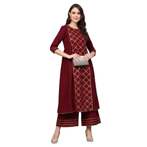 Buy Idalia Solid Maroon Kurta Set Online at Best Prices in India - JioMart.