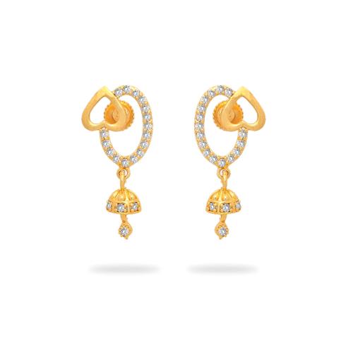 Buy arch fashion Traditional South Screw Back Zircone Earring ERG 1587 ...