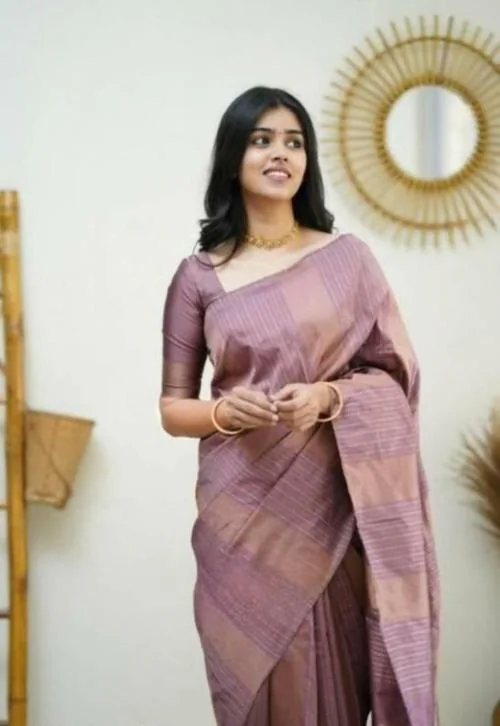 Buy WELCRON CREATION Banarasi Soft Silk Saree with Jacquard Work ...