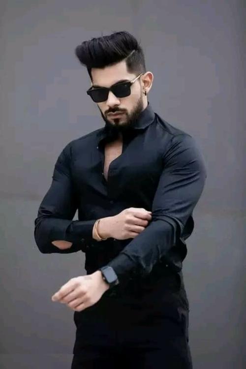 Buy AJ Brothers Men Black Solid Lycra Blend Regular Fit Formal Shirt (M ...