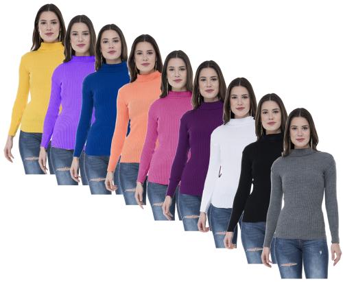 Buy IndiWeaves Women Woollen Warm Full Sleeves High Neck Skivvy (Pack ...