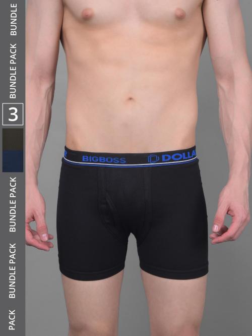 Buy Dollar Bigboss Men's Assorted Pack of 3 Solid Combed Cotton Knitted ...