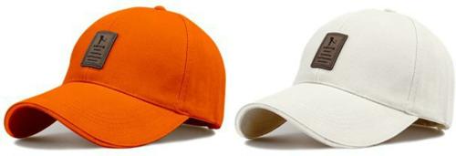 Buy ALMOS Unisex Orange and White Ediko Pack of 2 Baseball Cap (Free ...