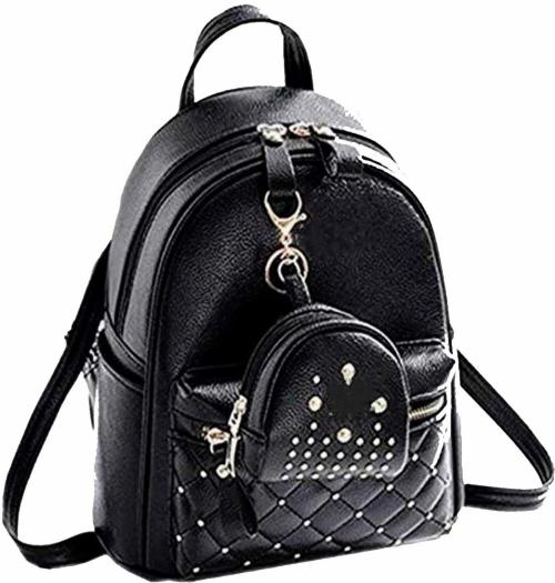 Duxbury Women Black Polyurethane (PU) Backpack, 10 L - JioMart