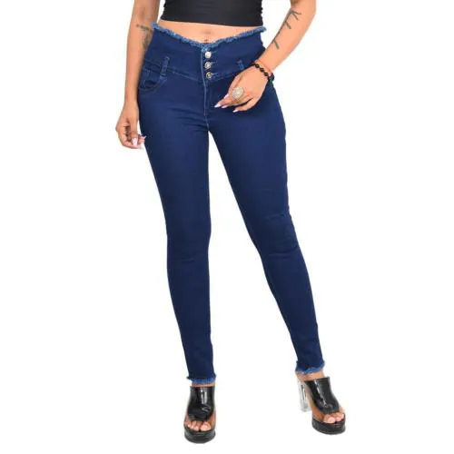 Buy RJ COLLECTION Women Dark Blue Denim High Rise Slim Fit Jeans (32 ...
