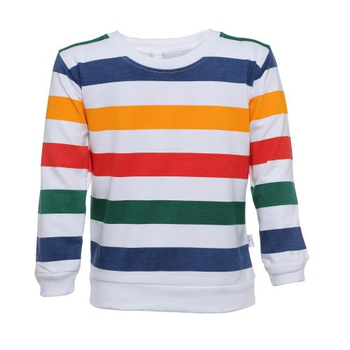 Buy CATCUB Unisex Multicolor Striped Single Sweatshirts Online at Best ...