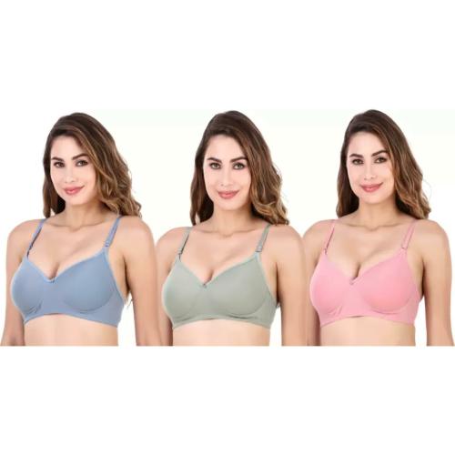 Buy JIXIN Women Full Coverage Heavily Padded Bra (Multicolor) Online at Best Prices in India ...