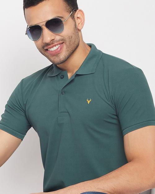 Buy OTAYA Men's Half Sleeves Solid Polo T-shirt Online at Best Prices ...