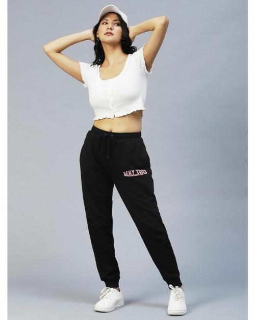 Buy Rigo Women Black Printed Jogger Online at Best Prices in India ...