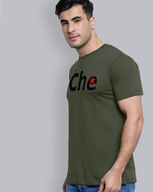 Buy Young Men Che Guevara Printed Green Tshirt Online at Best Prices in ...