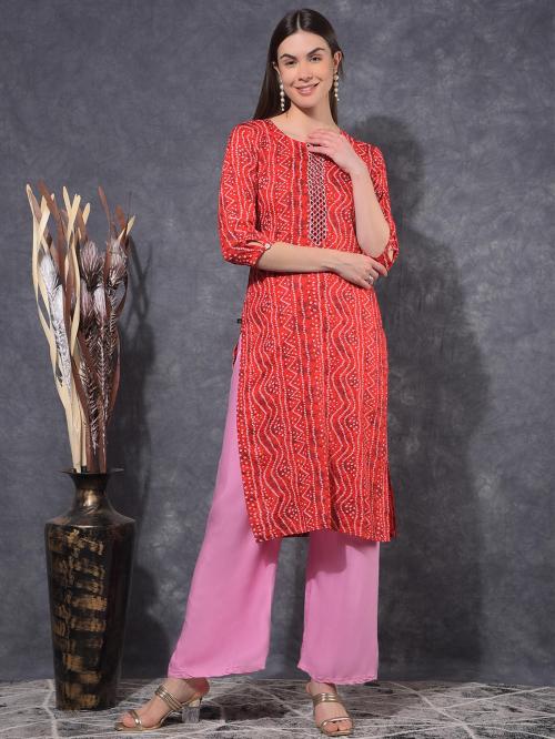 Buy Mamoose Women's RED Colour Kurti Online at Best Prices in India ...
