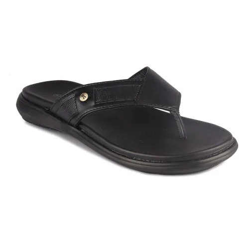 Buy Red Chief Black Leather Slippers for Men Online at Best Prices in ...